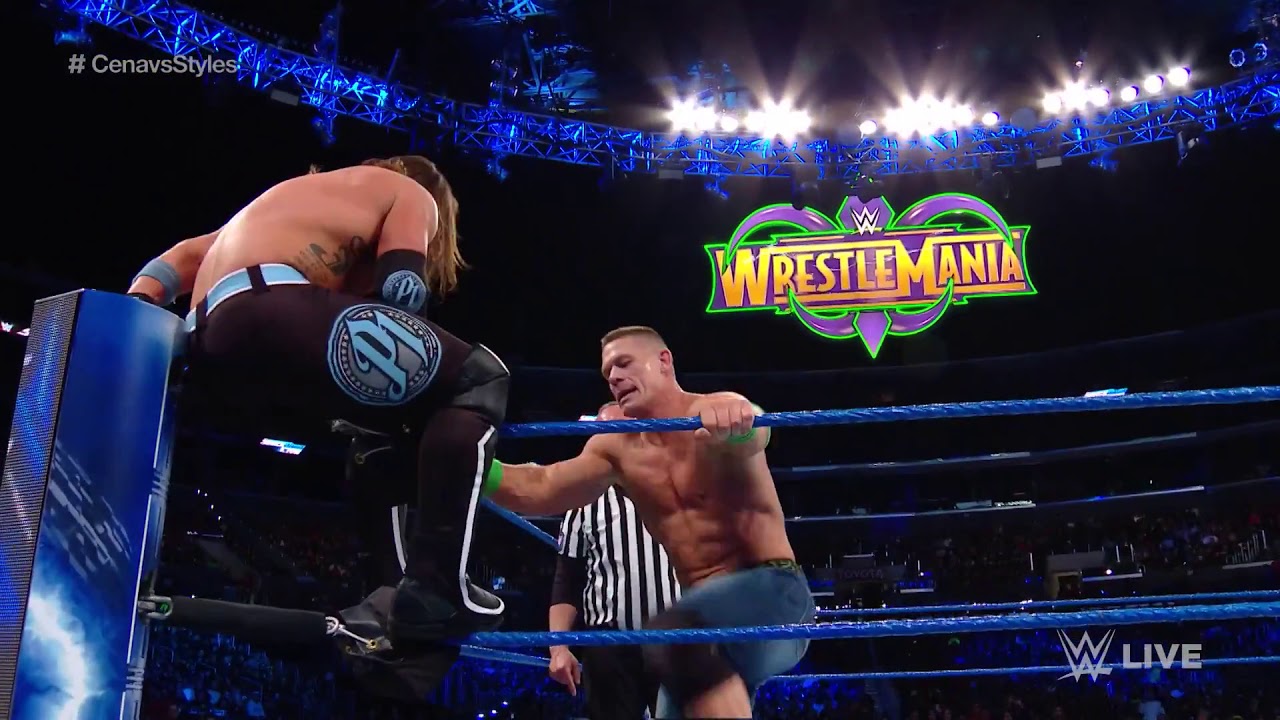 John Cena vs. AJ Styles: SmackDown LIVE, Feb. 28, 2017 - YouTube