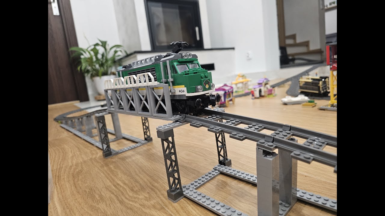 Lego Train Track with Bridge 20+ Meter set - YouTube