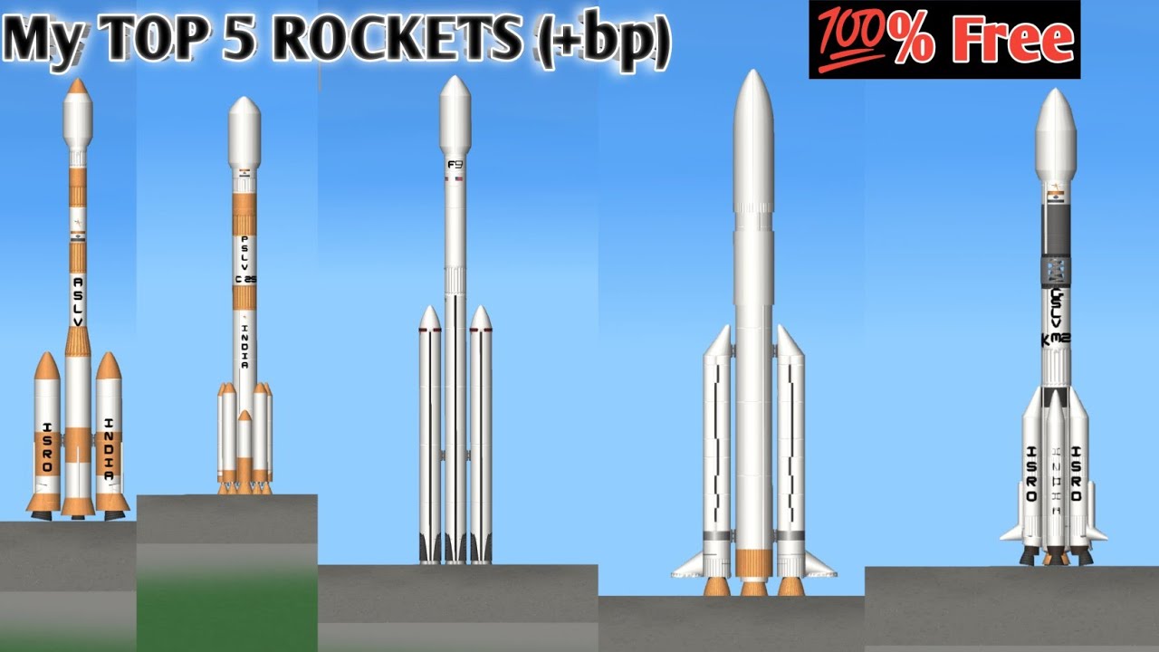 Download top-5 realistic Rocket in SFS|💯%free|PSLV XL,GSLV|#isro #sfs # ...