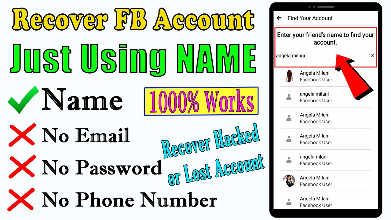 How to recover Facebook account without email and phone number 2021 ...