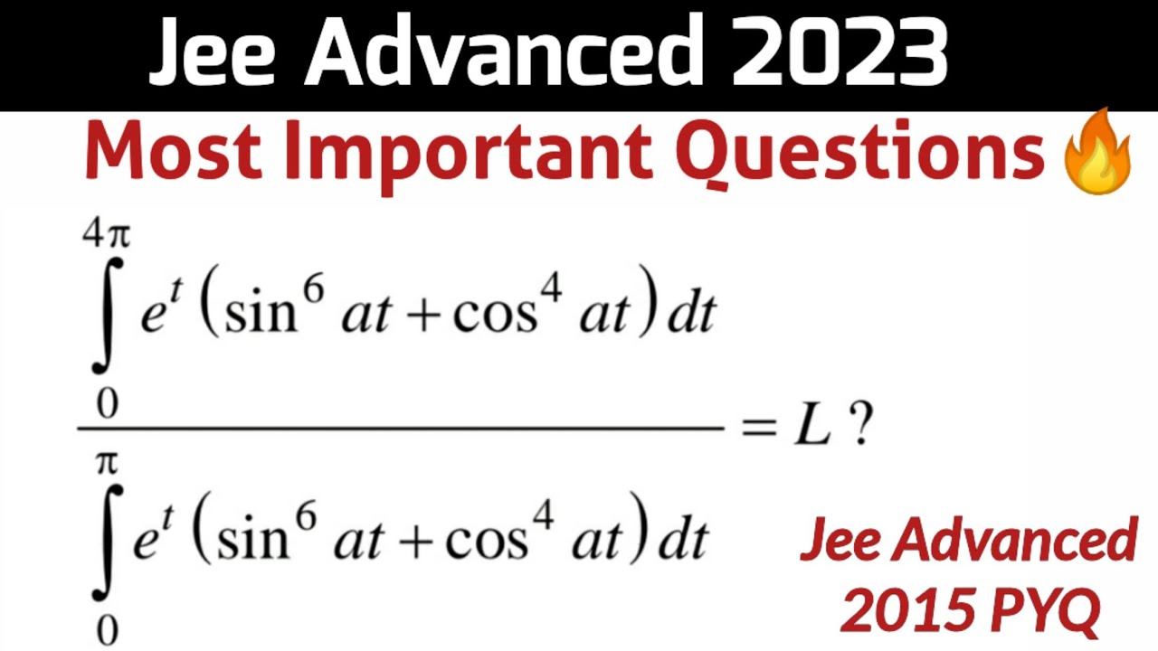 Jee Advanced 2023 Important Questions🎯|Jee Advanced Maths PYQ 2023 ...