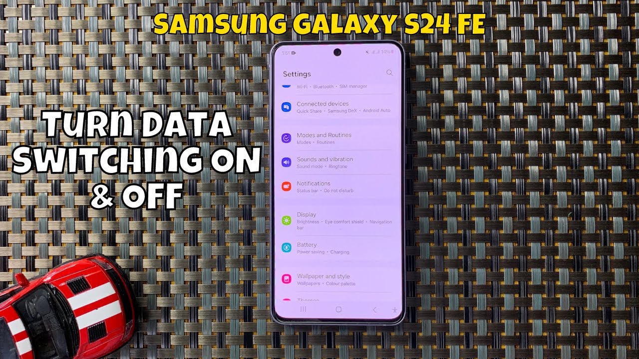 How To Turn Data Switching ON & OFF Samsung Galaxy S24 FE - YouTube