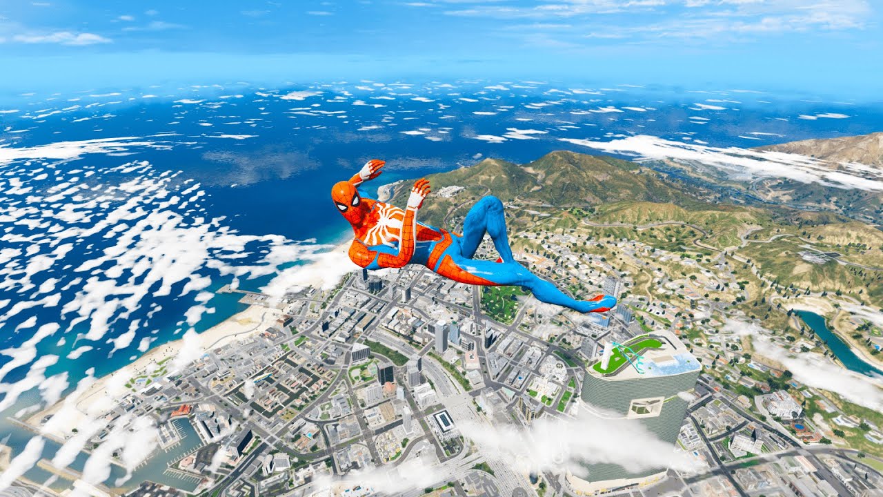 Gta 5 Spidey Man Epic Ragdolls Compilation With Spidey Aqua Eps 22 Spider Man Water Jumps Falls