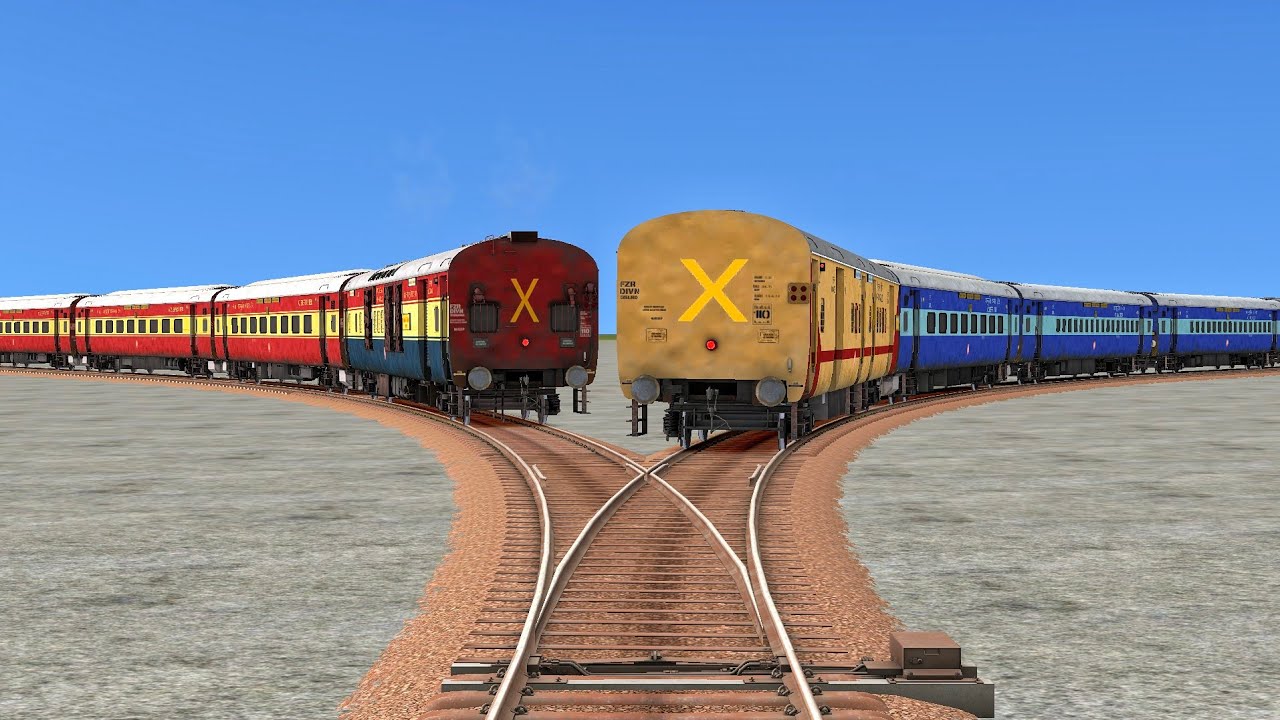 Reverse Direction Accident Two Trains Crossings Each Other At Same ...