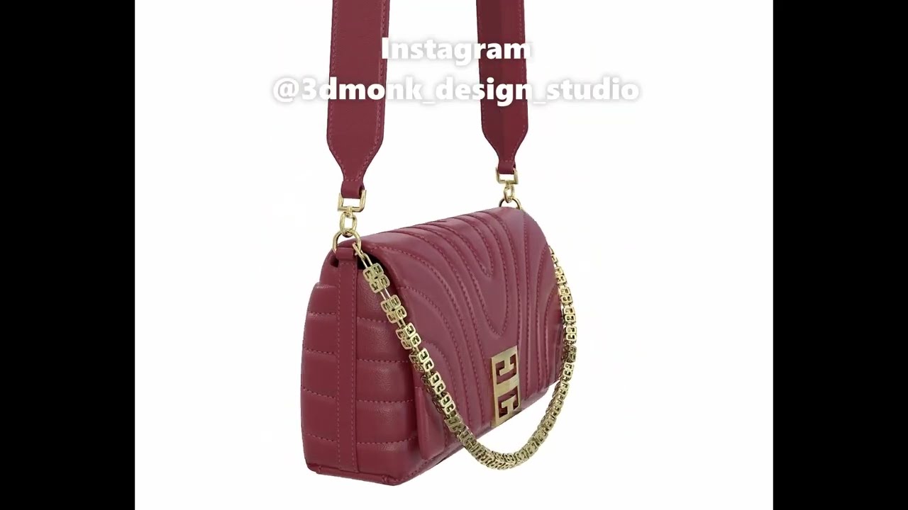 3D model of Givenchy Small 4G Soft Bag - YouTube