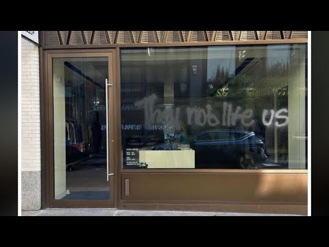 Drake OVO store vandalized in London - YouTube