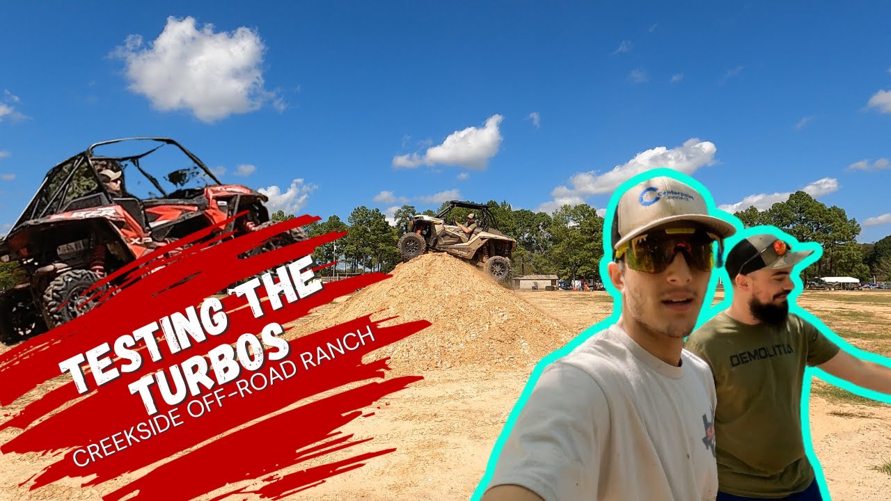 Testing the Turbo RZRs at Creekside Off-Road Ranch - YouTube