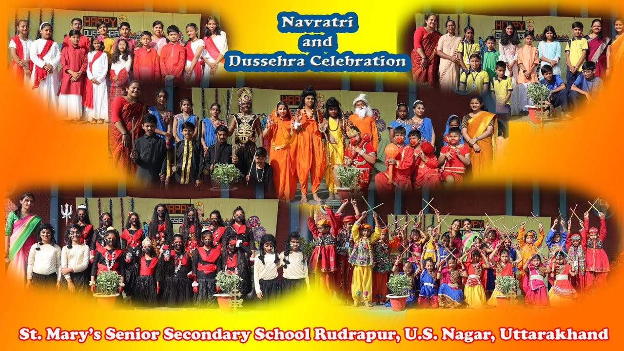 Navratri and Dussehra Celebration 2023|St. Mary's School Rudrapur - YouTube