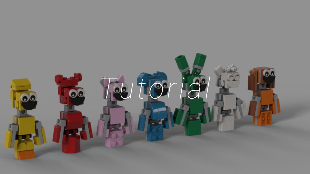 How to build lego smiling critters (combiner components) - YouTube