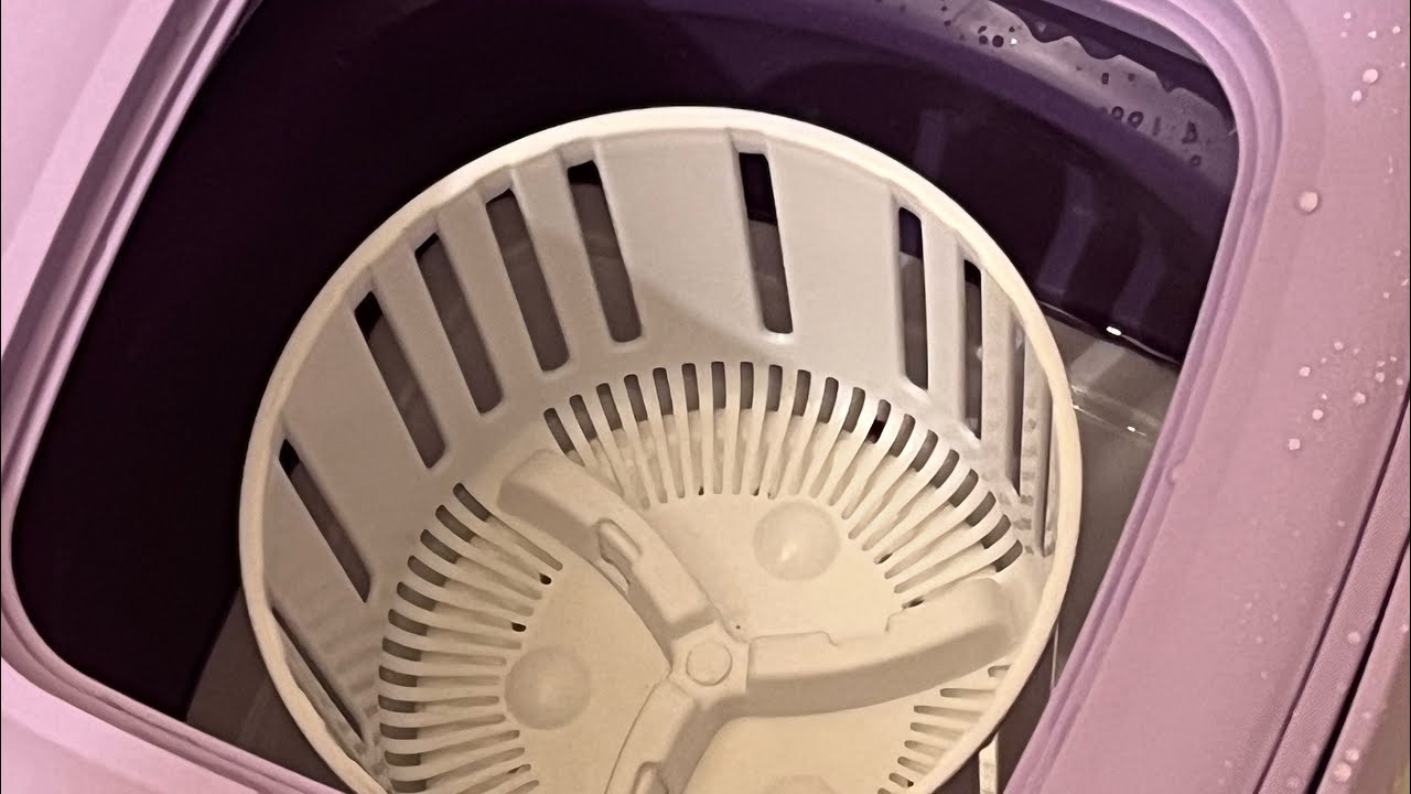 (Full video) 1st time using TEMU collapsible mini 💜🧺washing machine # ...