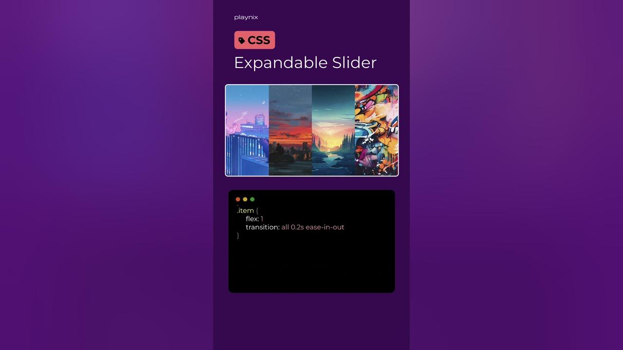 Expandable Slider In Css Html Css Programming Coding Playnix Youtube