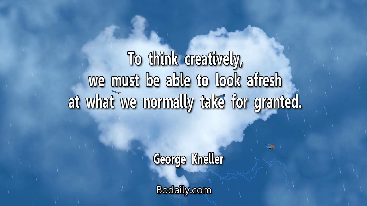 To think creatively, - YouTube