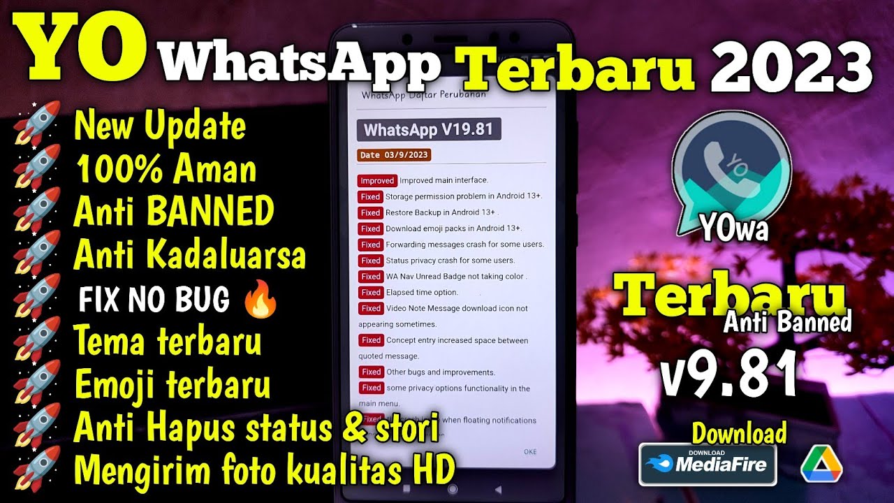 Yo Wa New Update - YoWhatsApp v9.81 Fix No BUG 🔥 - YouTube