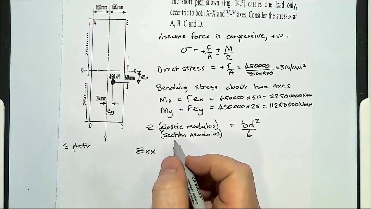 20 - Example N4 - Combined Stresses - YouTube