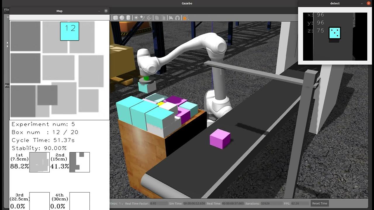 Robot palletizing simulation - YouTube