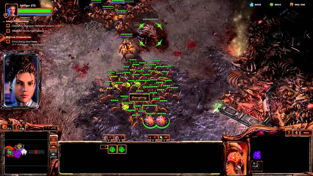 Starcraft 2 - Heart of the Swarm - Mission 05 - Fire in the Sky ...