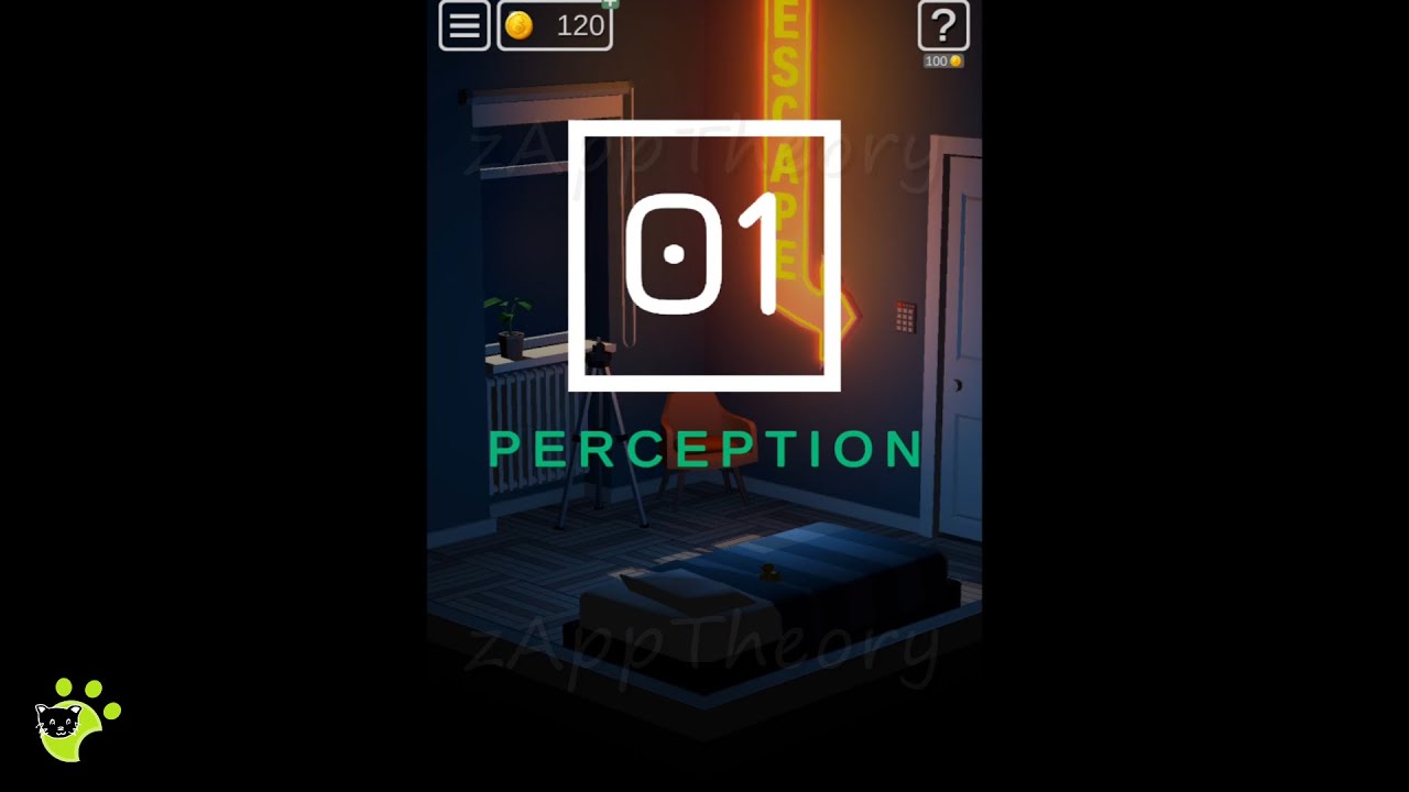 50 Tiny Room Escape 01 Perception (2/2 Cards) Full Walkthrough (Kiary ...