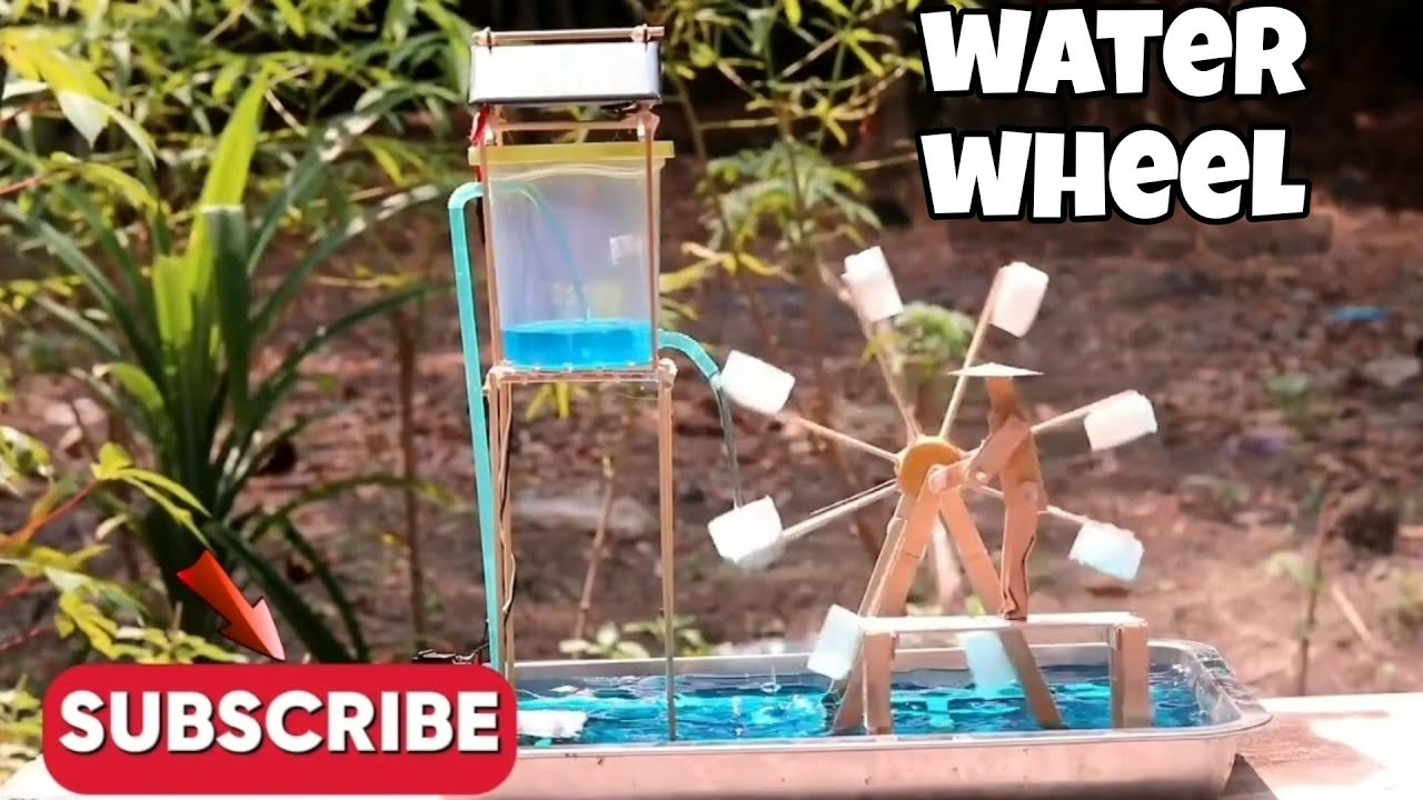 How to make water wheel Relaxation with solar panel (Free energy) - YouTube