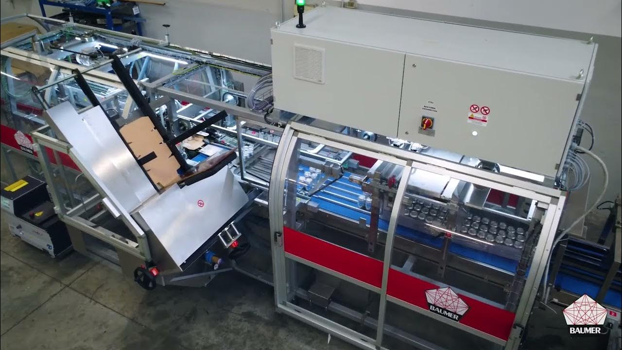 Wrap Around case-packer for solid cardboard - YouTube