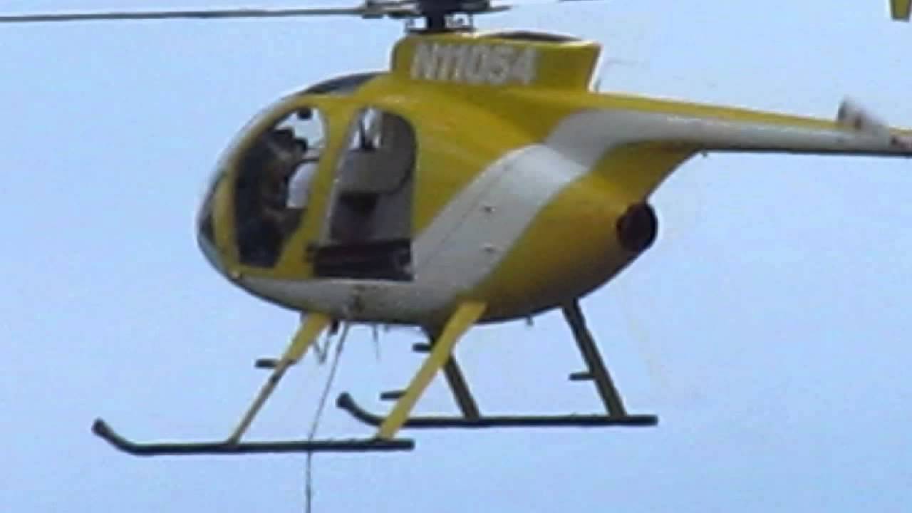 Helicopter Moving A Tower - YouTube