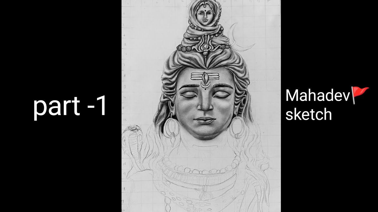 How to draw Mahadev sketch step by step || Mahadev sketch 🚩|| Part-1 ...