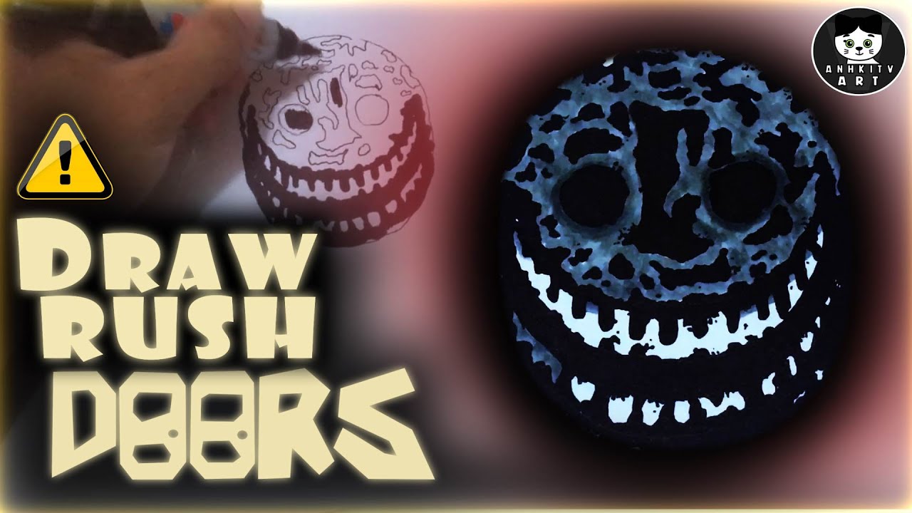 How To Draw The Rush From Roblox Doors | Anhkitv art - YouTube