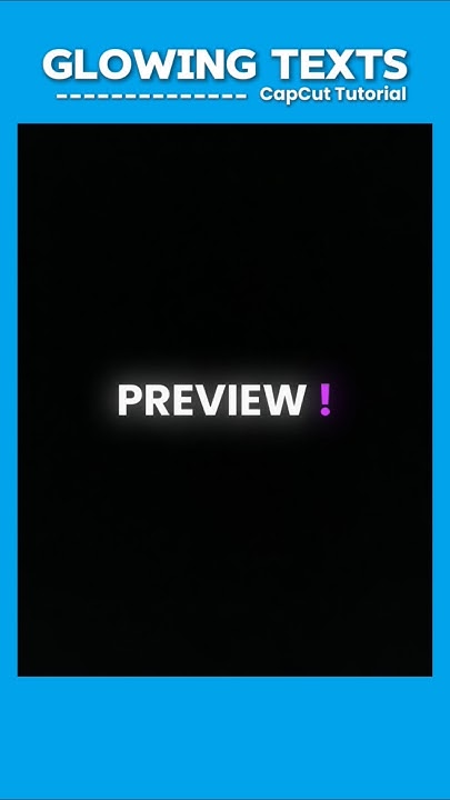 My Glowing Text Tutorial 🔥| CapCut tutorial ! - YouTube
