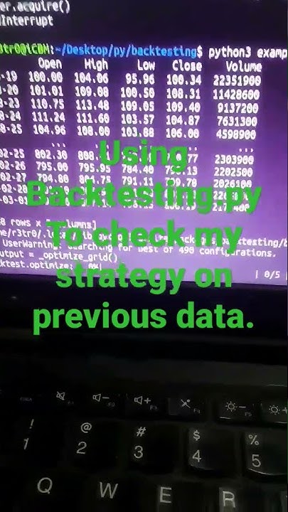 Backtesting Py Trading Backtesting With Python Youtube