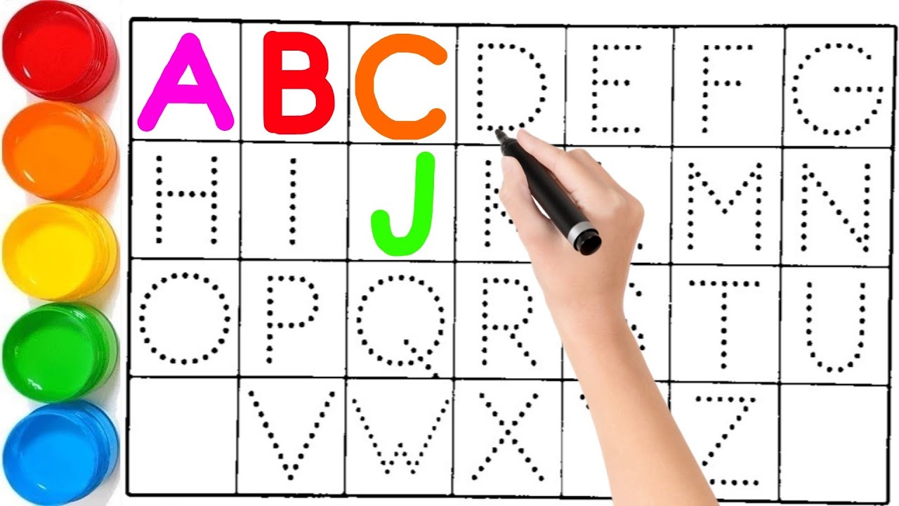 Alphabet and Numbers || Drawing, Painting and Coloring for Kids || Easy ...
