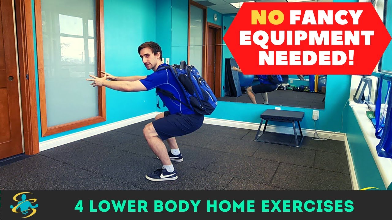 4 Lower Body Exercises You Can Do At Home For BEGINNERS (No Fancy ...