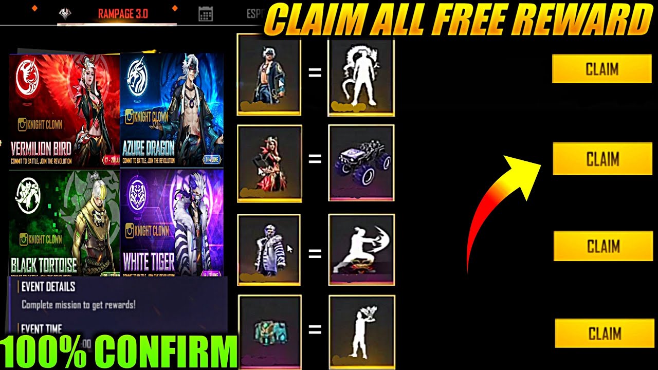 FF NEW EVENT - FREE FIRE RAMPAGE 3.0 EVENT || FF RAMPAGE EVENT FREE ...