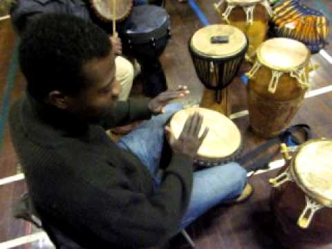 Djole djembe pattern 1 slow - YouTube