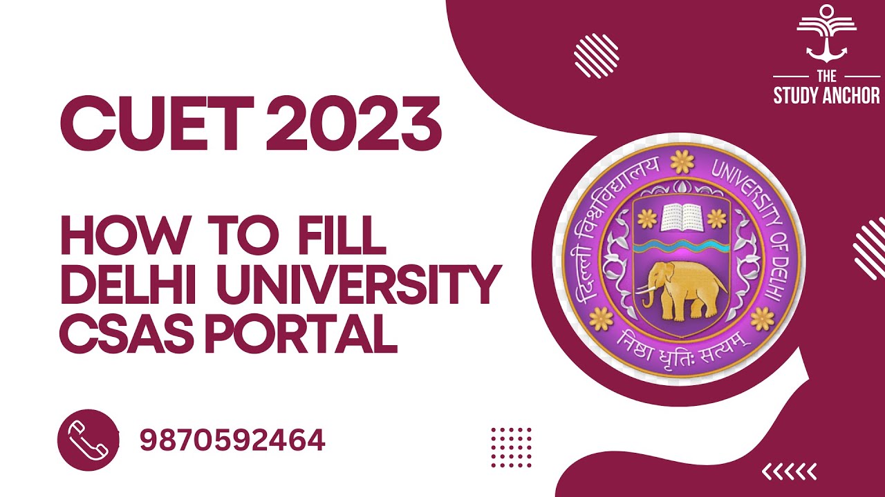 How to fill Delhi University CSAS Portal - Phase 1 #delhiuniversity # ...