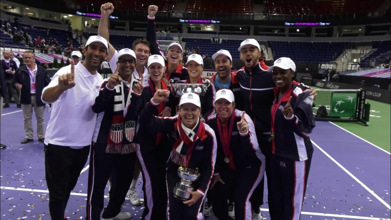 Team USA Fed Cup 2017 Trophy Presentation - YouTube