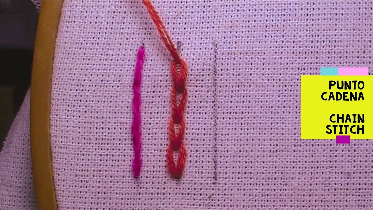 5)*PUNTO CADENA -CHAIN STITCH -POINT DE CHAÎNETTE -PONTO DE CADEIA ...