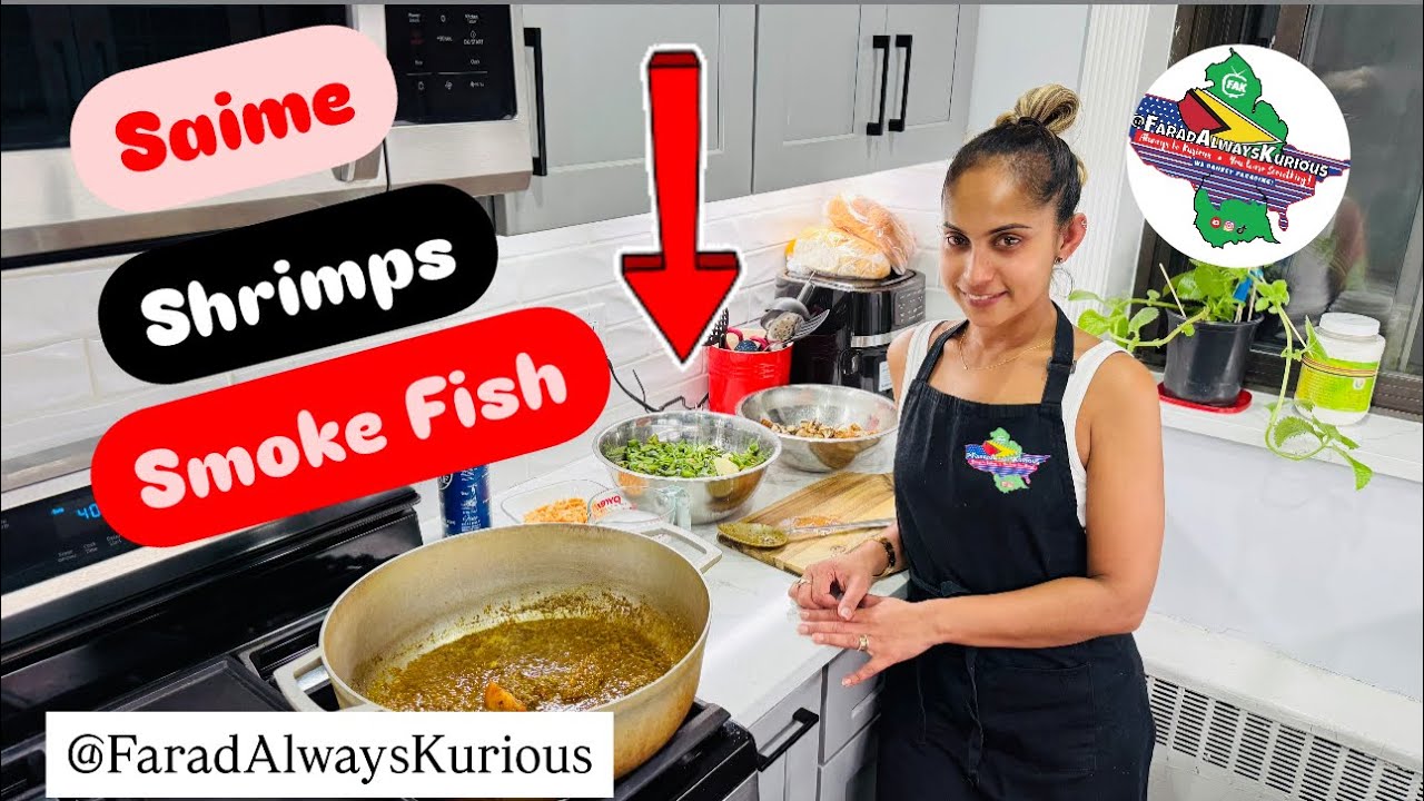 Lima making Saime with Smoke Fish and Shimp. Duck Curry. More Custard ...