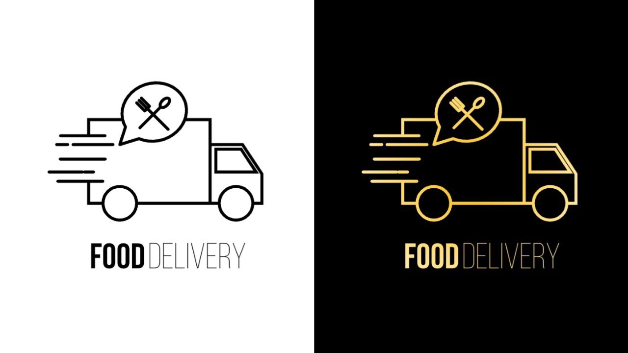 Food Delivery Logo Design using Vector Ink App - YouTube