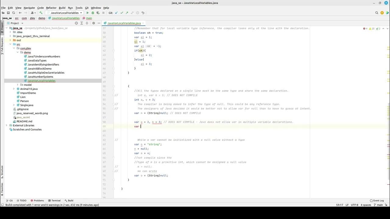 Java local variable. How to use var feature in java local variables? L12 - YouTube