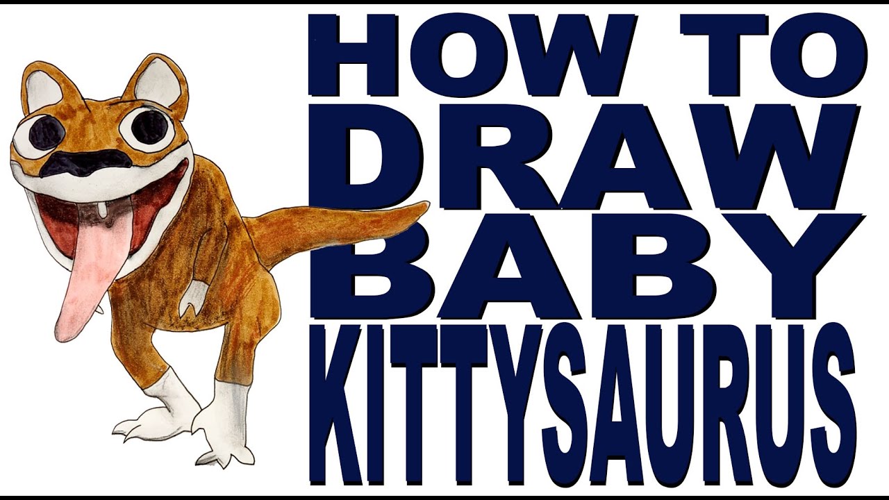 How to draw Baby Kittysaurus (Garten of Banban 0) - YouTube