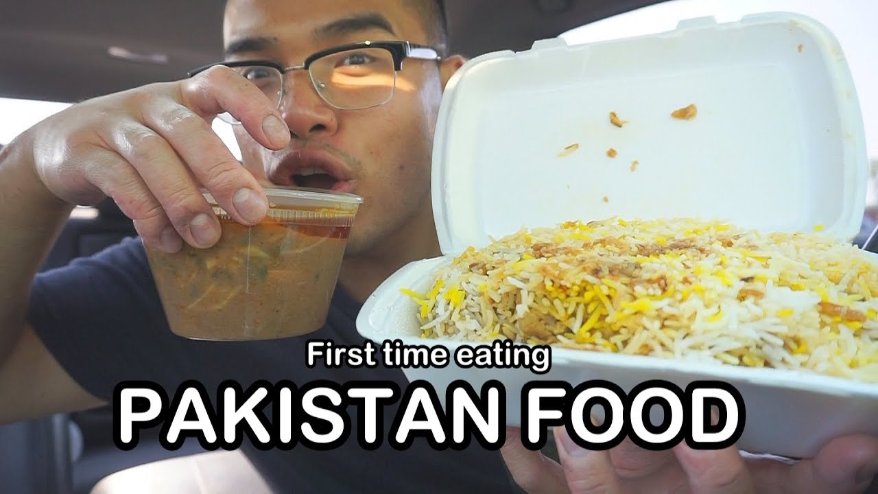 First time eating authentic PAKISTAN FOOD *MUKBANG - YouTube