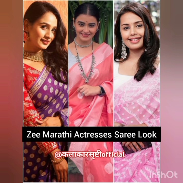 zee Marathi Actresses Saree Look ️#zeemarathiserials #marathiactress # ...