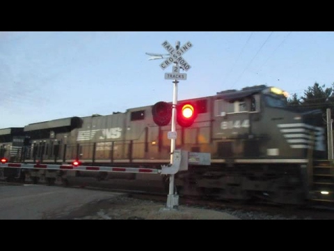 NS 8144 East Loaded Unit Train (2-5-2017) - YouTube