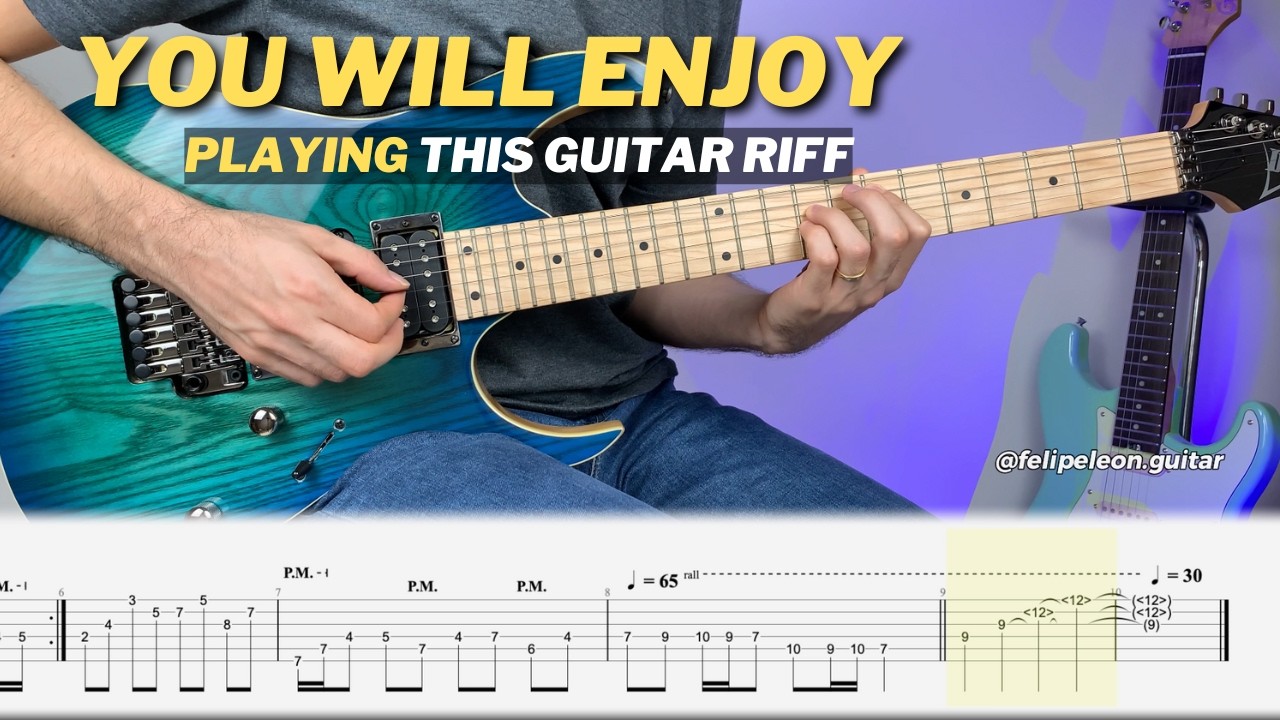 Riff 02 - String Skipping N' Palm Mute (Electric Guitar Lessons, Guitar Exercises, Develop ...