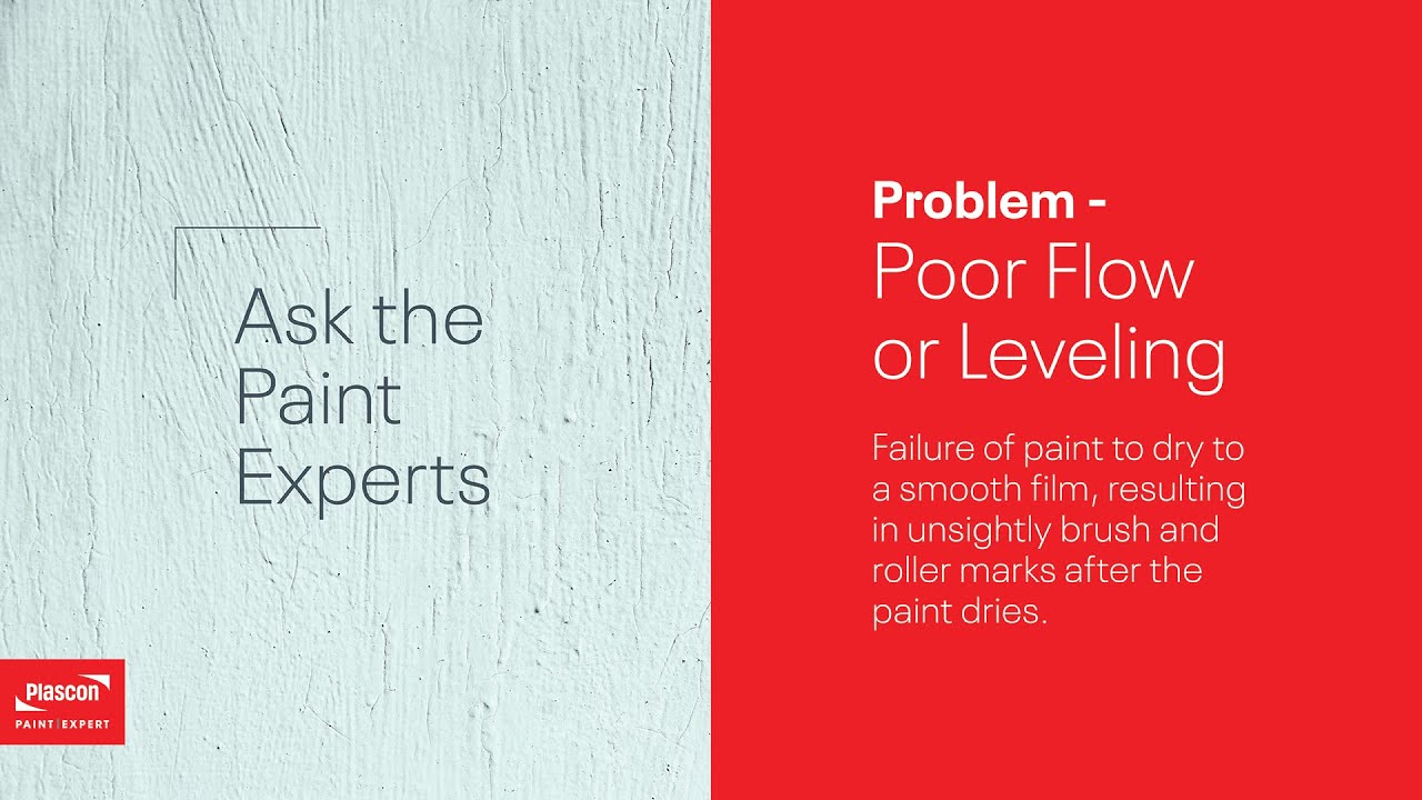 How to prevent poor paint flow or levelling - Ask the Experts - YouTube