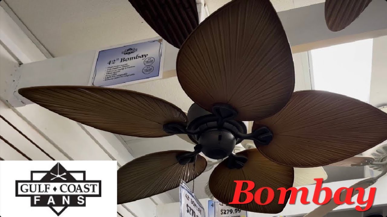 42" Gulf Coast Bombay Ceiling Fan - YouTube