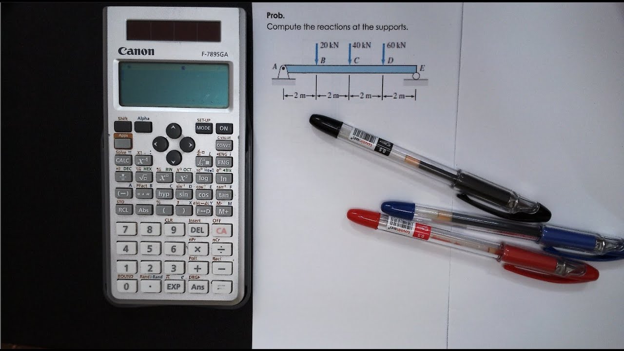 HOW TO DETERMINE SUPPORT REACTIONS WITH CALTECH - YouTube