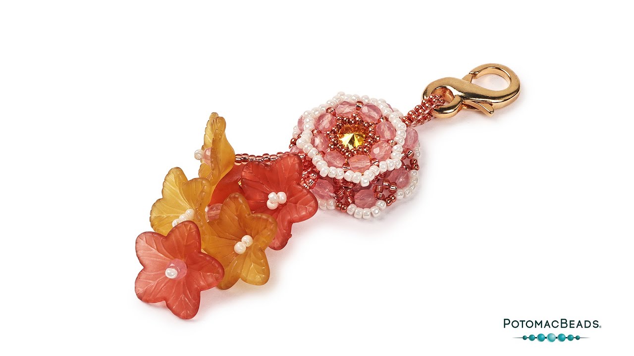 Cascading Bezeled Rivoli Purse Fob Tutorial - DIY Jewelry Making ...