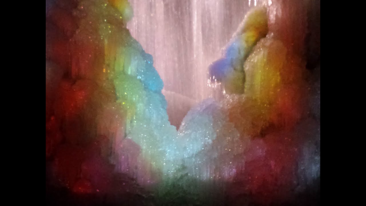 Projection Mapped Frozen Waterfall - YouTube