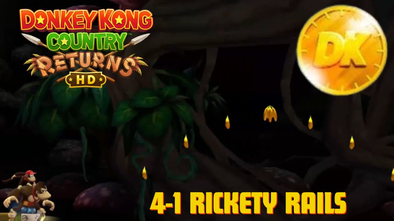 [Donkey Kong Country Returns HD] Time Trials 4-1 Rickety Rails Shiny ...