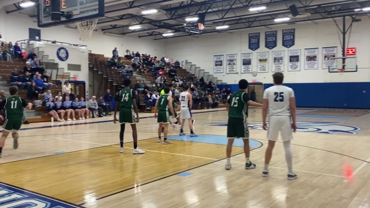 No. 23-ranked Moravia's Zach Szachta sinks a 3-pointer - YouTube